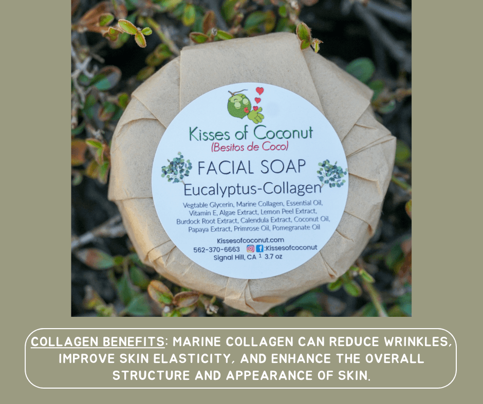 Rosemary Marine Collagen Facial Soap | Kisses of Coconut